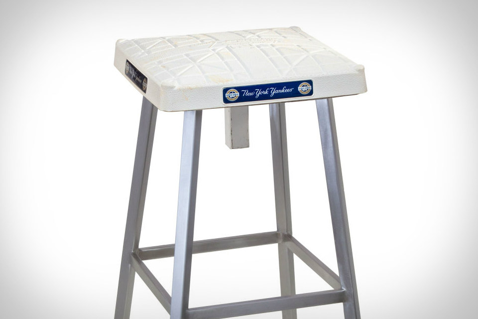MLB Authenticated Game-used Base Bar Stool » BagOfNothing.com